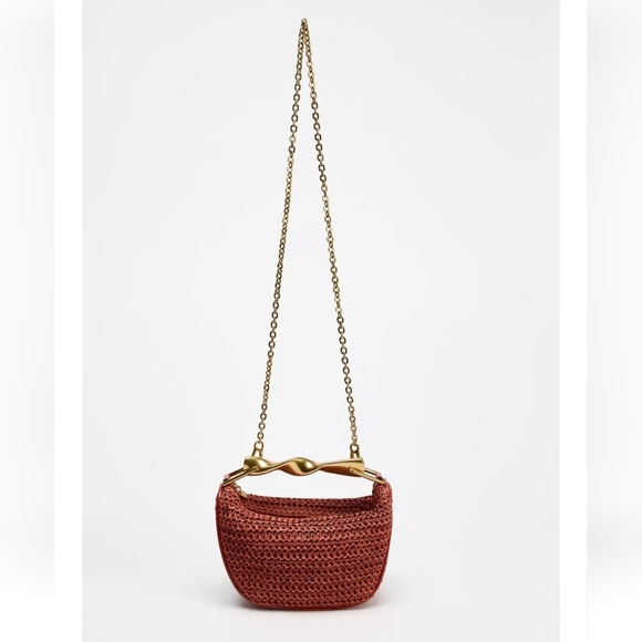 Zara | Bags | Zara Mini Bag With Metallic Handle | Poshmark